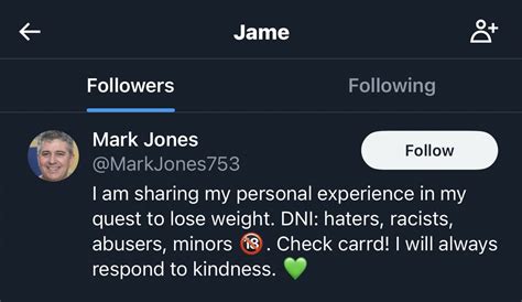 rox on twitter mark follows this account called jame which also