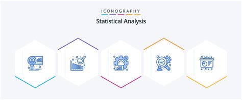 Statistical Analysis 25 Blue Icon Pack Including Poster Presentation Business Conference