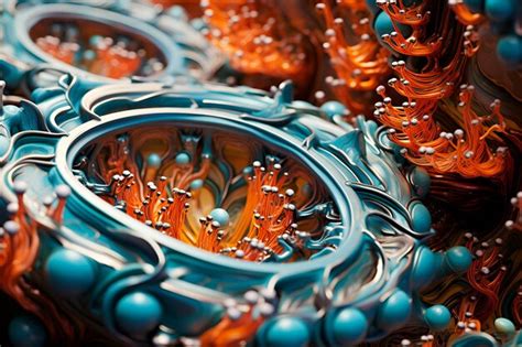 Premium Photo Abstract Microbiological Background With Red And Blue