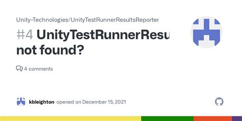 Unitytestrunnerresultsreporterdll Not Found · Issue 4 · Unity