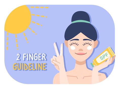 ilustración de mujer muestra cómo a aplicar protector solar en el cara