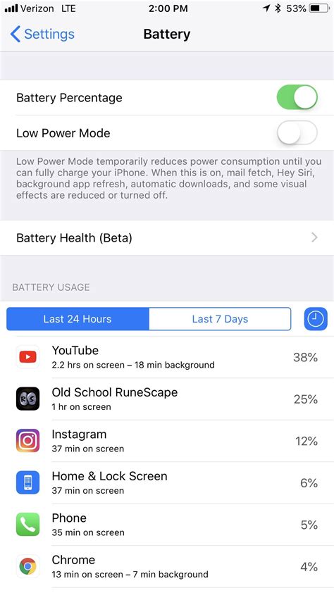 Ios Beta Some Battery Usage For Those Who Are Curious R2007scape