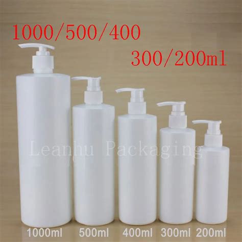 빈 흰색 실린더 모양 샴푸 플라스틱 병 로션 펌프 Pe 화장품 용기 로션 플라스틱 병 여러 가지 크기 선택shampoo Plastic Bottleslotion