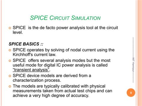 Simulation Power Analysis Low Power Vlsi Pptx Computer Software And