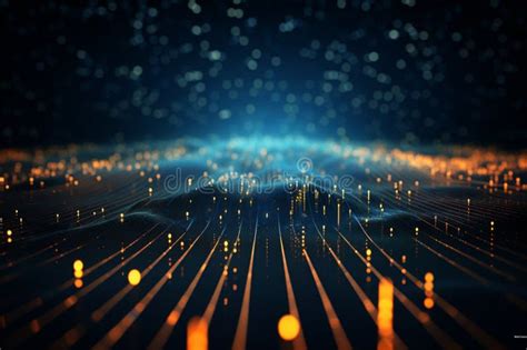 Intricate 3d Visualization Of The Big Data Universe Entwined With Binary Code Stock