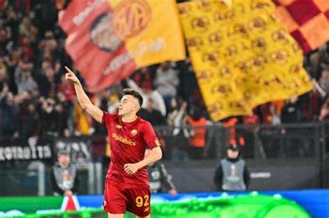 Roma 2 0 Real Sociedad El Shaarawy Kumbulla Secure First Leg Win