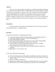 ELEC LAB Docx Abstract DC Motors Are In Many Portable Home Appliances Automobiles And