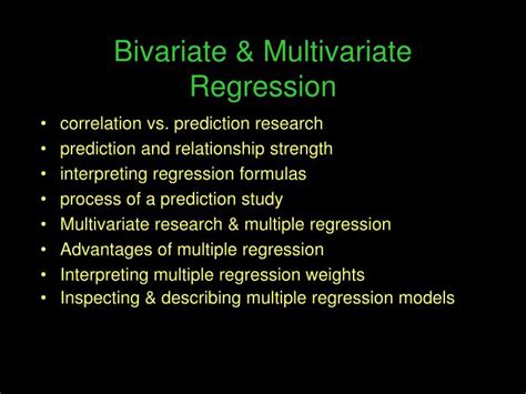 Ppt Bivariate And Multivariate Regression Powerpoint Presentation Free Download Id 454767