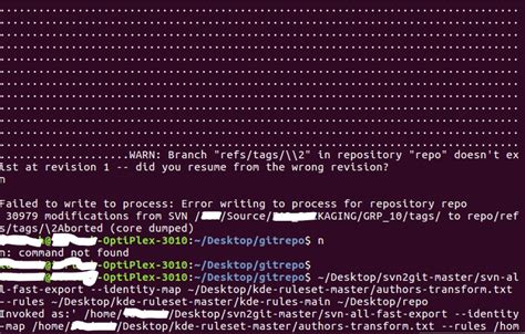 Linux Svn2git Kde Rules Errors Converting Tags Stack Overflow