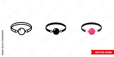 Sex Gag Icon Of 3 Types Isolated Vector Sign Symbol Stock Vector Adobe Stock