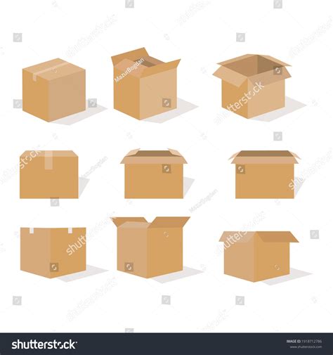 Delivery Box Icons Vector Set Stock Vector Royalty Free 1918712786