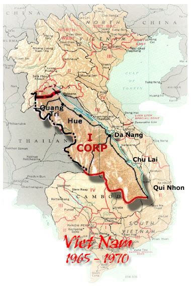 Mapa De Vietnam 1969 Usmc