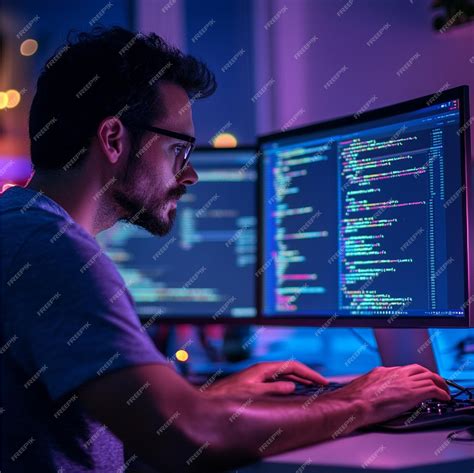 A Developer Using A Coding Framework Or Library In A Project Premium
