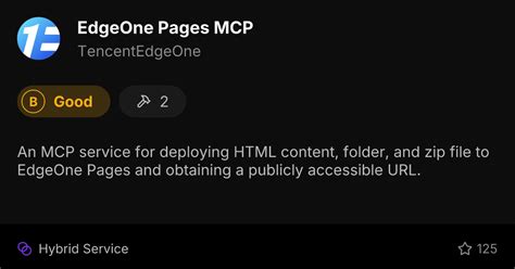 edgeone pages mcp mcp servers · lobehub