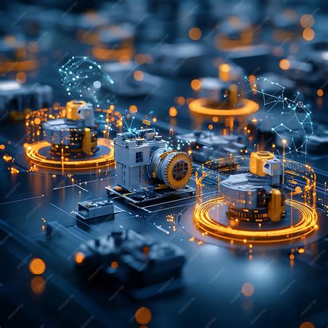 holographic representation of an automated logistics system premium ai generated image