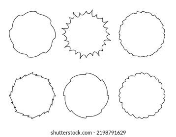 Set Circular Outline Template Isolated On Stock Vector Royalty Free 2198791629 Shutterstock