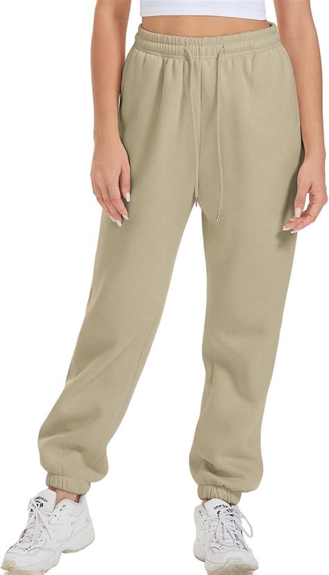 Athmile Sweatpants Women Fall Fashion Baggy High Waisted Sweat Pants