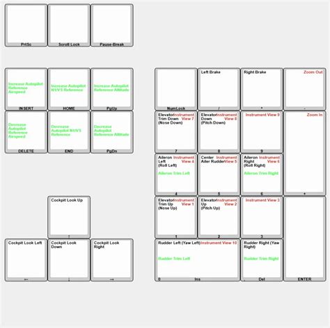 Keyboard Layout With Default Msfs 2024 Commands For Microsoft Flight