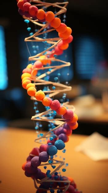 Premium Photo Educational Science Concept D DNA Model In A Laboratory Vertical Mobile Wallpaper