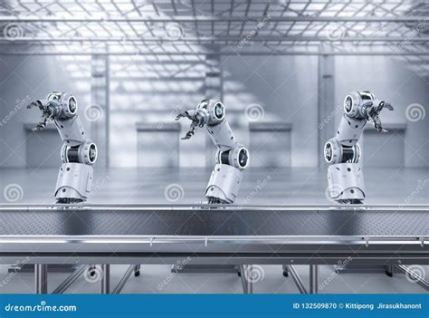 Robot Assembly Line Royalty Free Stock Photo CartoonDealer Com
