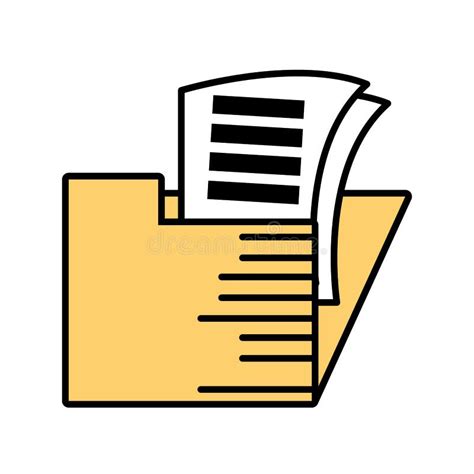 Folder File Document Outline Stock Illustration Illustration Of Bills