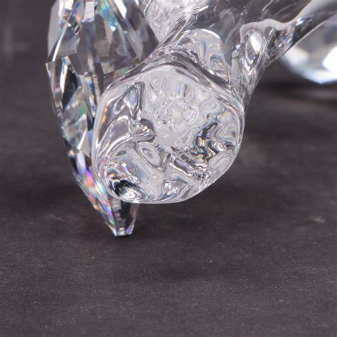 Swarovski Crystal Hummingbird And Orchid Figurines Ebth