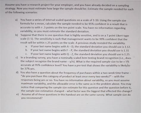 Solved Sume You Have A Research Project For Your Employer