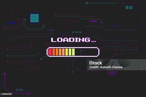 Loading Bar Pixel Art 8 Bit Retro Game For Game Assets In Vector Illustrations Retro Futurism