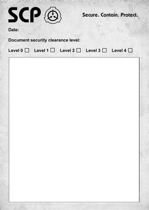 SCP Document Blank SCP Foundation Scp Foundation Know Your Meme