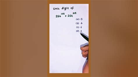 Unit Digit Questions Shorts Maths Unitdigit Mathstricks