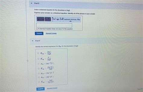 Solved Enter A Balanced Equation For The Dissolution Cach