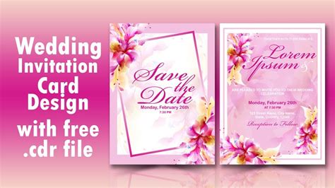 How To Design Wedding Invitation Card On Corel Draw Apps