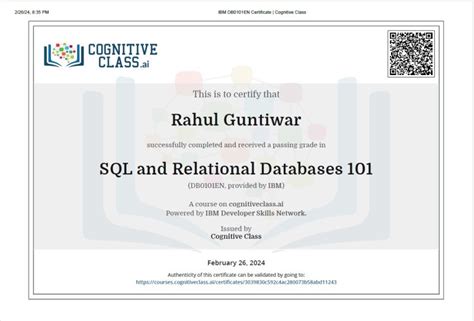 Rahul Guntiwar On Linkedin Sql Ibmcertification