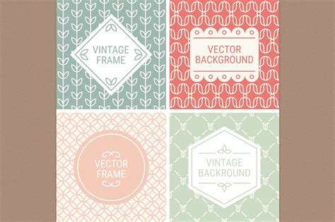 Mono Line Frames And Patterns By Miu Miu TheHungryJPEG