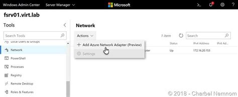 Configure Azure Point To Site Connection In Windows Admin Center With Azure Network Adapter