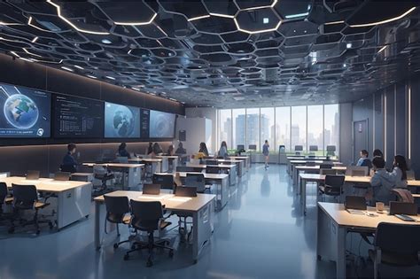 Premium Ai Image Blockchain Credentials Securing Academic Achievements In Futuristic Classrooms