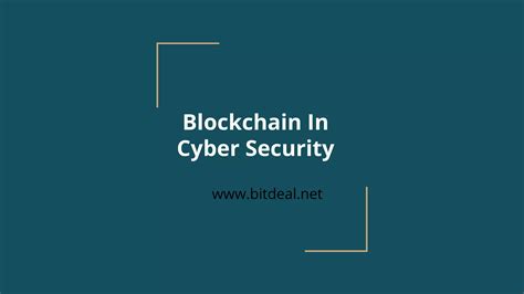 Blockchain In Cyber Security Pptx