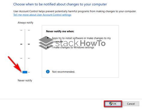 How To Disable User Account Control Uac In Windows 10 Stackhowto