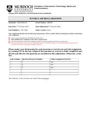 ICT582LabDeclaration Lab6 Doc Discipline Of Information Technology