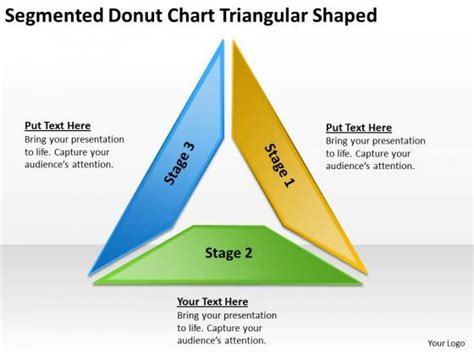 Segmented Donut Chart Triangular Shaped Catering Business Plan Powerpoint Templates