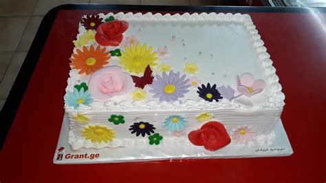 ტორტი ყვავილებით ტორტები შეკვეთით 593 756 700 გრანტის ტორტები Youtube