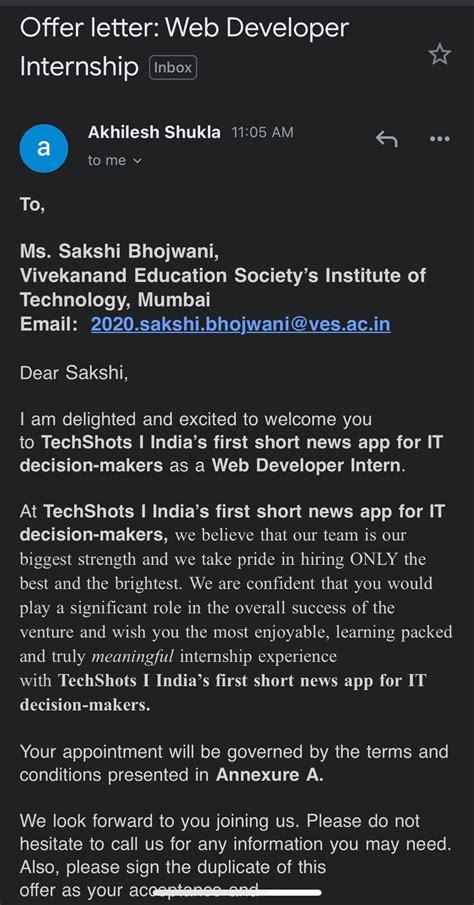 Sakshi Bhojwani On Linkedin Intern Webdeveloper 10 Comments