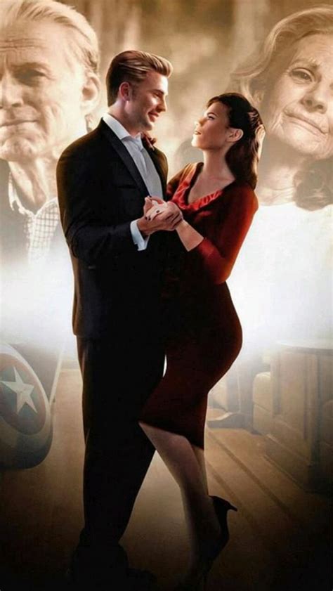Steve Rogers And Peggy Carter Avengers Endgame Capitan America Dibujo