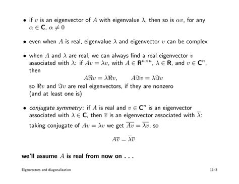 solution 11 eigenvectors and diagonalization introduction to linear