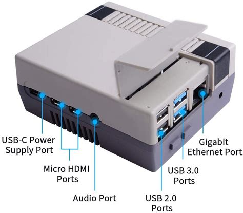 Retro Gaming Nes Pi Case For Raspberry Pi Model B Raspberry Pi Case With Fan Raspberry Pi