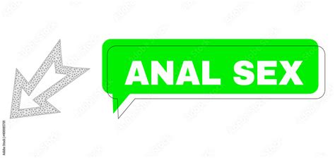 Shifted Anal Sex Green Phrase Balloon And Arrow Left Down Mesh Composition Vector D Arrow Left