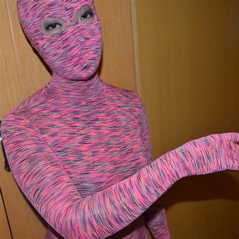 Mw103 Mywayfashion Luxury Customize Full Body Satin Dyed Yarn Pattern Lycra Zentai Fetish