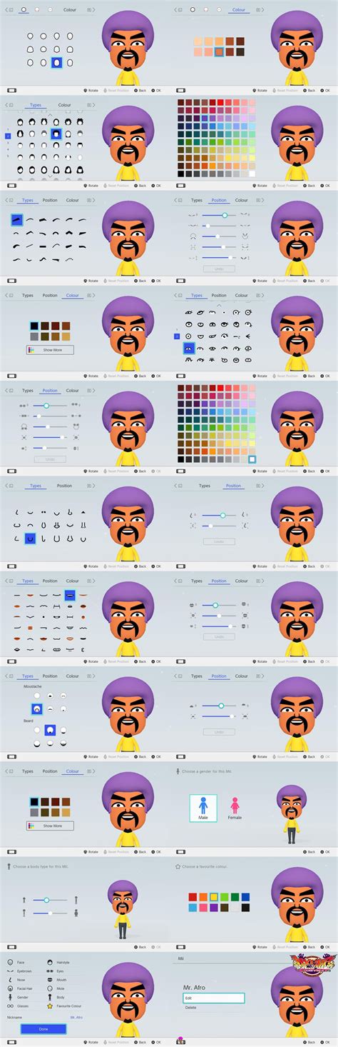 How To Make A Mr Afro Mii I Made In After Hyper Bishi Bashi Champ For
