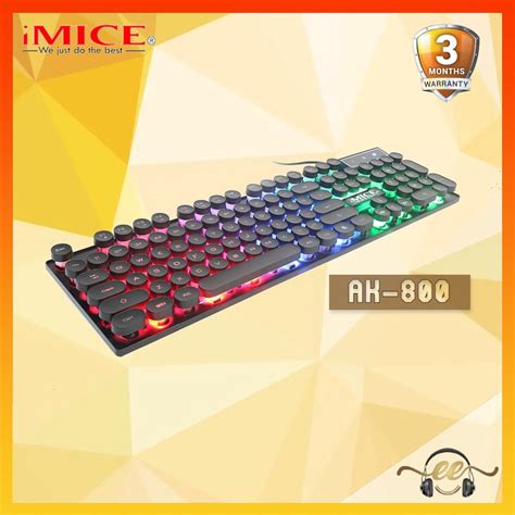Imice Ak 800 Backlight Keyboard Usb Wired 104 Key Rgb Led Gaming Keyboard Shopee Malaysia