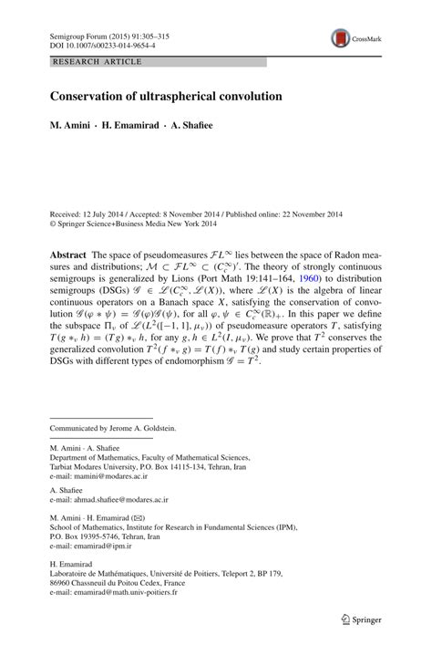 Pdf Conservation Of Ultraspherical Convolution